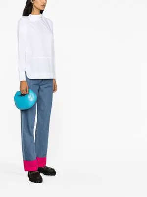 GANNI Asymmetric Organic Cotton Shirt
