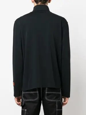 Heron Preston Hpny Embroidered-logo Roll-neck Top - Black