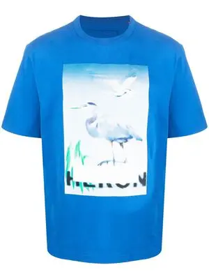 Heron Preston Graphic-print Crew-neck T-shirt Blue