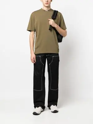 Heron Preston Hpny Embroidered-logo Tshirt - Green