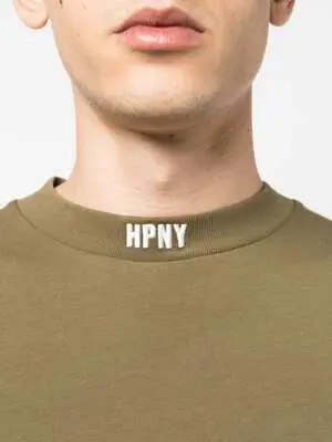 Heron Preston Hpny Embroidered-logo Tshirt - Green