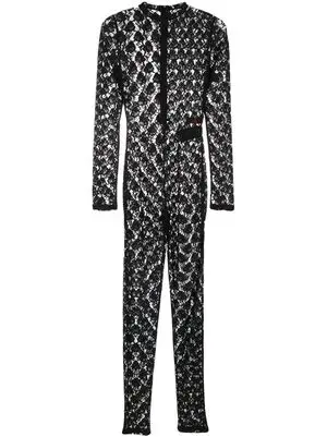 Heron Preston Lace-detailed Jumpsuit - Black