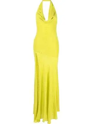 DE LA VALI Halter-neck Gown