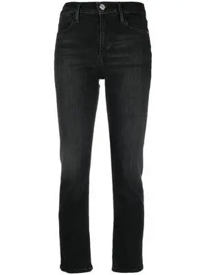 FRAME Cropped Straight-leg Jeans