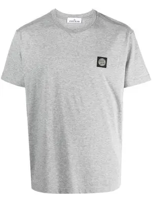 Stone Island Logo-patch Short-sleeve T-shirt - Grey