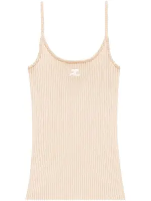 COURREGES Reedition Ribbed Tank Top - Neutrals