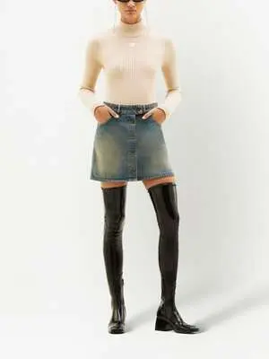 COURREGES Reedition Ribbed Knit Sweater - Neutrals