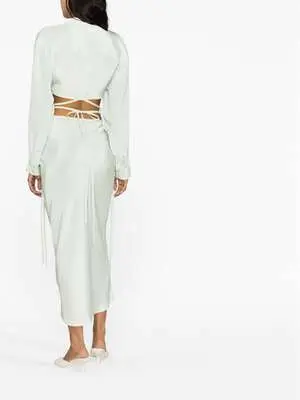 Christopher Esber Loophole Cut-out Midi Skirt - Green