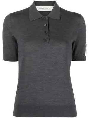 GOLDEN GOOSE Logo-patch Knit Polo