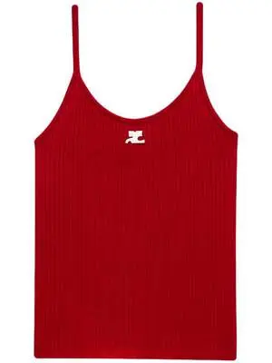 COURREGES Reedition Ribbed Tank Top - Red
