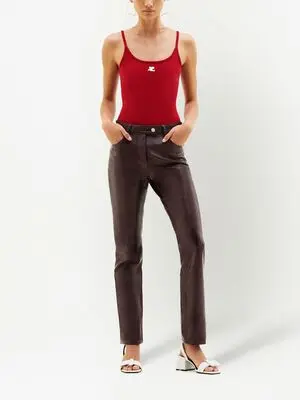 COURREGES Reedition Ribbed Tank Top - Red