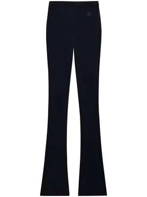 COURREGES Reediton Ribbed Flared Trousers - Black