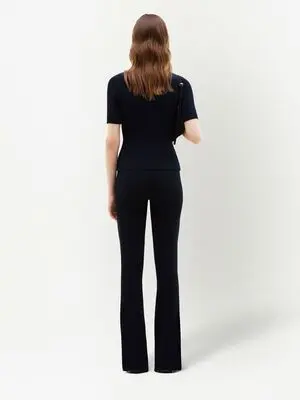 COURREGES Reediton Ribbed Flared Trousers - Black