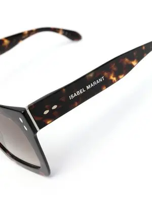 Isabel Marant Tortoiseshell Oversized Square Frame Sunglasses - Brown