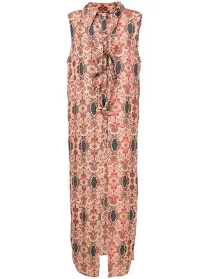 AMIR SLAMA Floral-print Shirt Dress