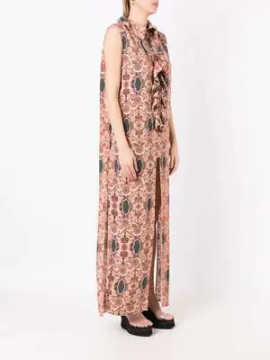 AMIR SLAMA Floral-print Shirt Dress