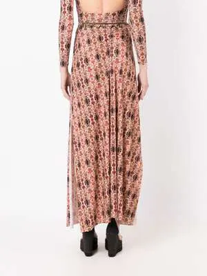 AMIR SLAMA Floral-print Wrap Dress