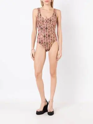 AMIR SLAMA Floral-print Swimsuit