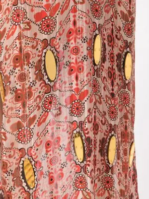 AMIR SLAMA Floral-print Cut-out Maxi Dress