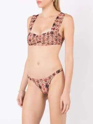 AMIR SLAMA Floral-print Bikini