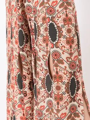 AMIR SLAMA Floral-print Flared Trousers