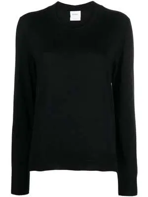 BARRIE Crew Neck Cashmere Jumper - Black
