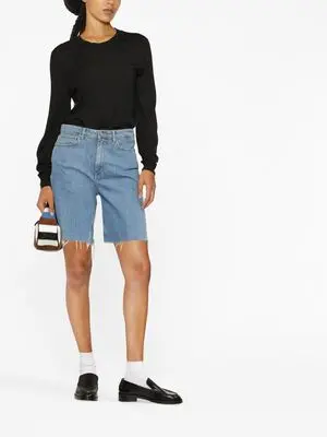 BARRIE Crew Neck Cashmere Jumper - Black