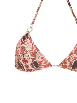 AMIR SLAMA Floral Print Halterneck Bikini