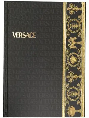 Versace Barocco Logo-print Notebook - Black