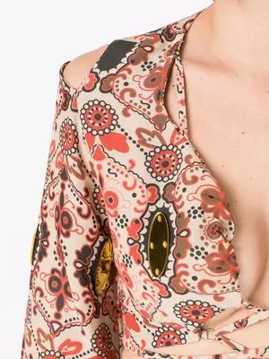 AMIR SLAMA Floral-print Blouse