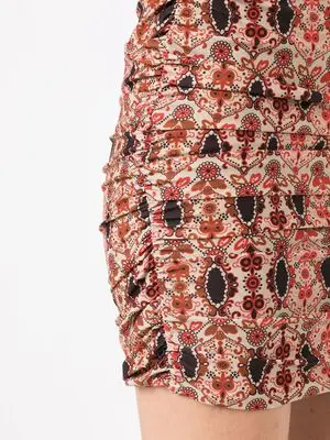 AMIR SLAMA Floral-print Mini Skirt
