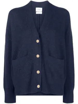 BARRIE V-neck Cashmere Cardigan - Blue