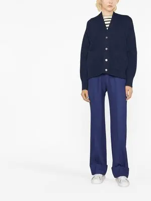BARRIE V-neck Cashmere Cardigan - Blue