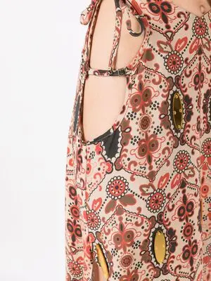 AMIR SLAMA Floral-print High-waisted Skirt