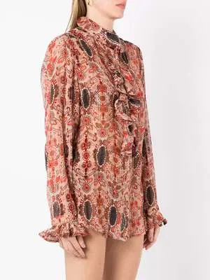 AMIR SLAMA Floral-print Blouse