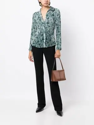 Vince Blooms Pleated Shirt - Green