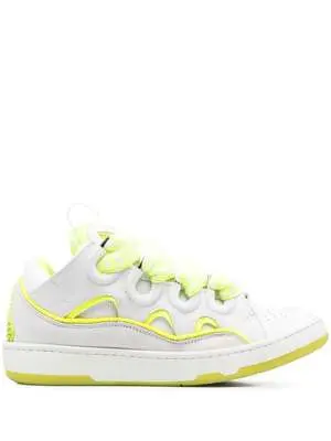 LANVIN Curb Panelled Lace-up Sneakers