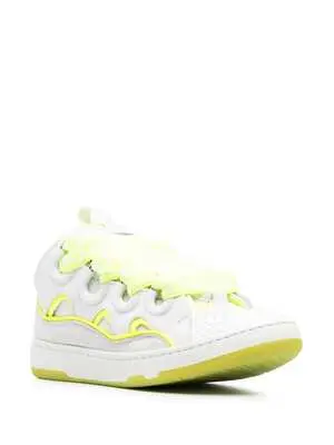 LANVIN Curb Panelled Lace-up Sneakers