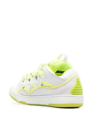 LANVIN Curb Panelled Lace-up Sneakers