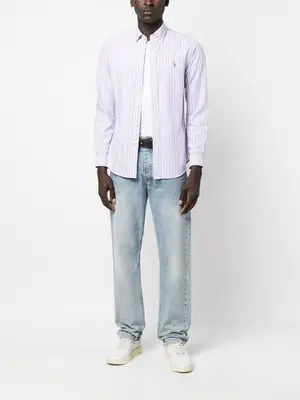 Polo Ralph Lauren Polo Pony Striped Shirt - Purple