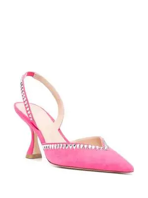 STUART WEITZMAN Gemcut Xcurve 85mm Slingback Pumps - Pink