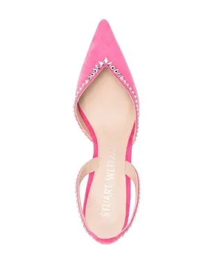 STUART WEITZMAN Gemcut Xcurve 85mm Slingback Pumps - Pink