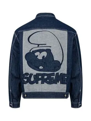 Supreme X Smurfs Denim Trucker Jacket - Blue