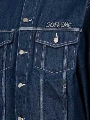 Supreme X Smurfs Denim Trucker Jacket - Blue