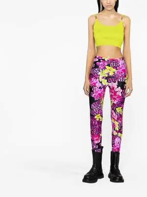 Versace Medusa-motif Knitted Top - Green