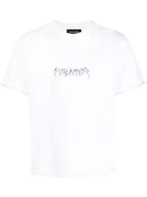 PALMER Logo-print Fluted-hem T-shirt