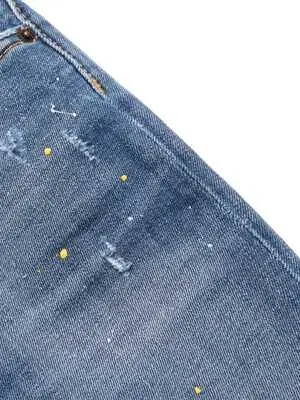 Dsquared2 Paint Splatter Skinny Cropped Jeans
