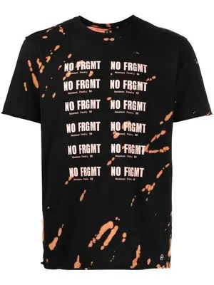 STAIN SHADE X Hiroshi Fujiwara Bleached-effect T-shirt - Black