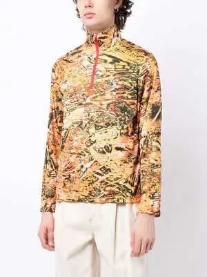 PALMER Graphic-print Half Zip-up Sweatshirt