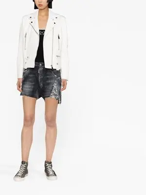 Dsquared2 Distressed Denim Shorts